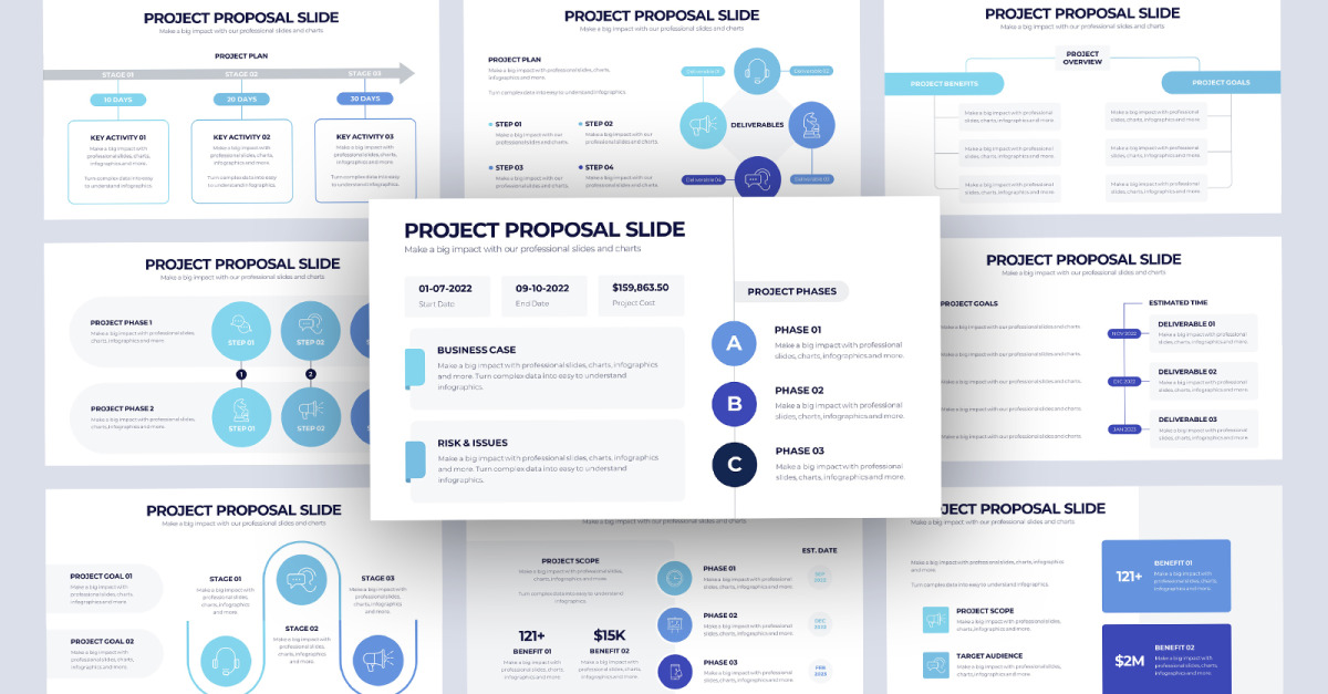 Modèle PowerPoint de diapositives de proposition de projet