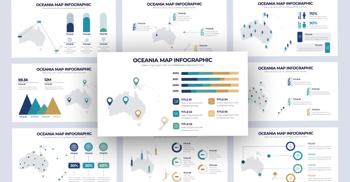 Oceania Vector Map Infographic Keynote Template