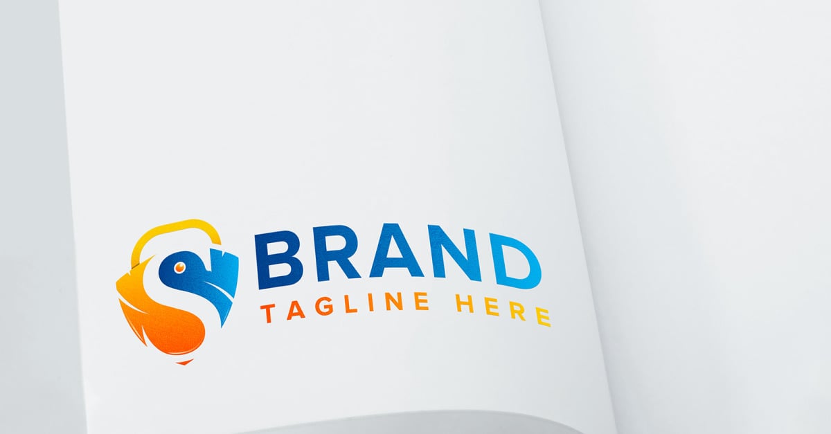 Full Color Logo Mockup on White Paper - TemplateMonster