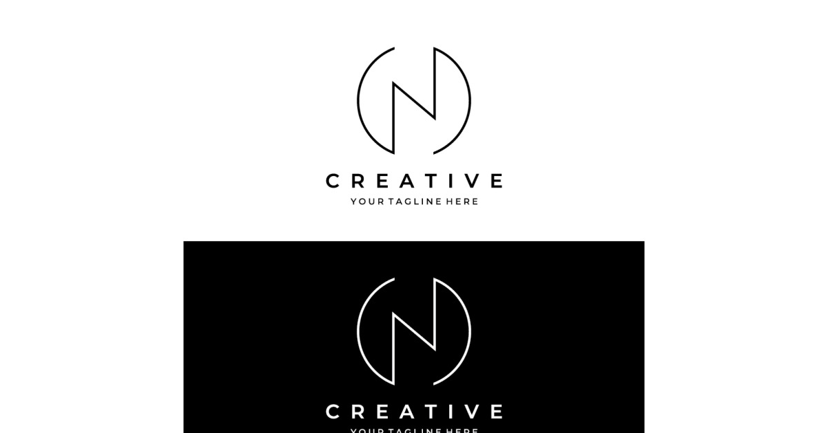 N initial letter logo design vector 13 - TemplateMonster