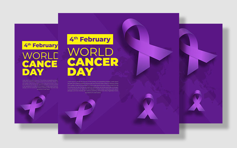 World Cancer Day Creative Social Media Post - TemplateMonster