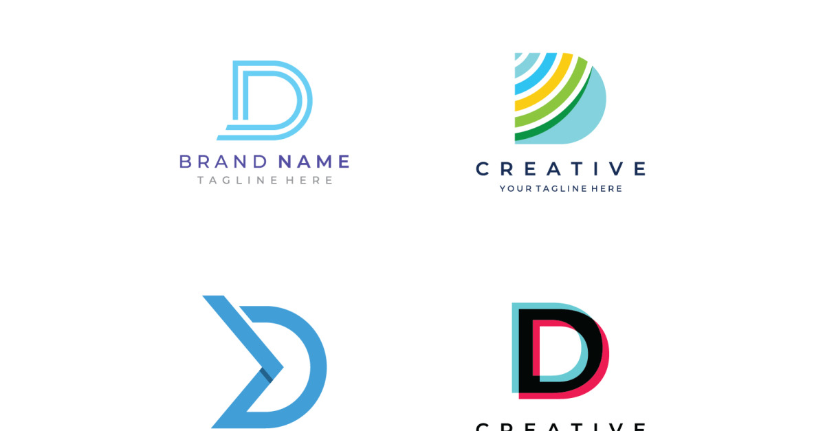 D letter initial business name logo name 18 - TemplateMonster