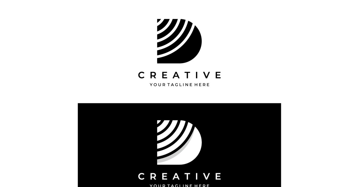 D letter initial business name logo name 20 - TemplateMonster