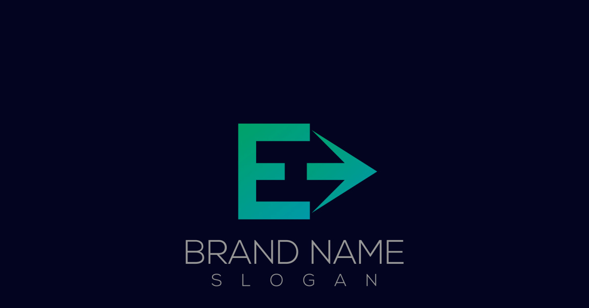 Eh Logo | Modèle de logo lettre eh ou il flèche