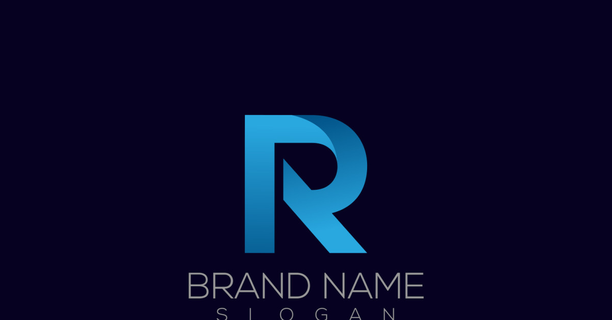 Logo R colorido | Modelo de Logotipo Letra R do Infinito