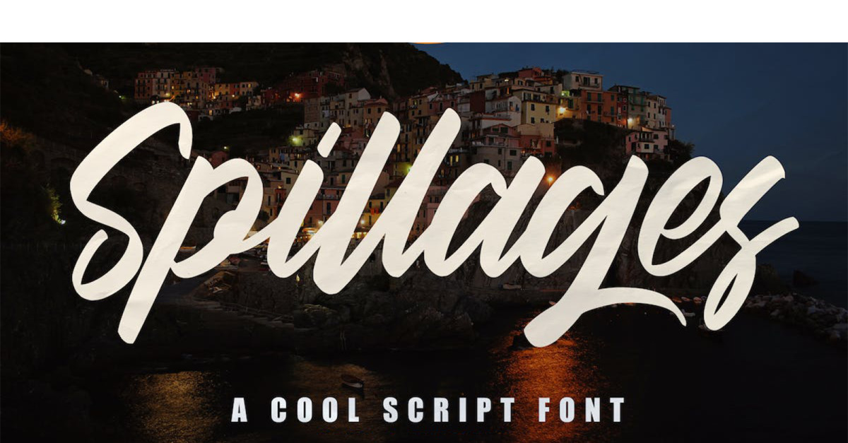 Police de script Cool Spillages - Police de script Cool Spillages