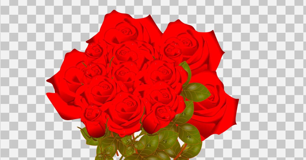 Vektor rote Rose realistischer Rosenstrauß mit rotem Blumenkonzept ...
