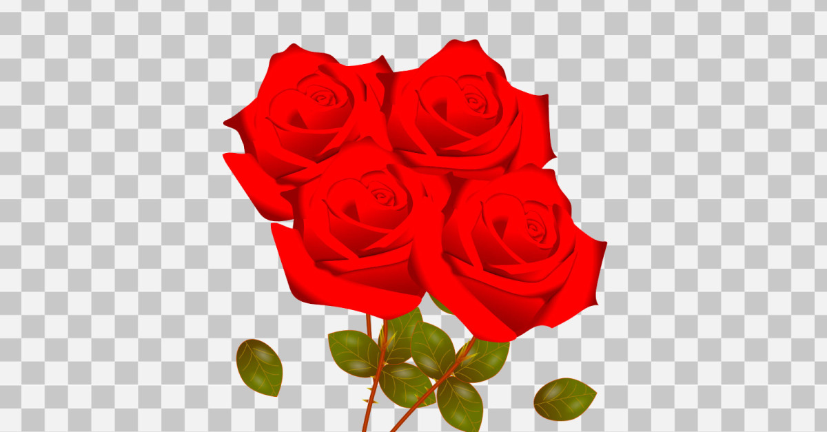 Vektor rote Rose Set realistischer Rosenstrauß mit rotem Blumenkonzept