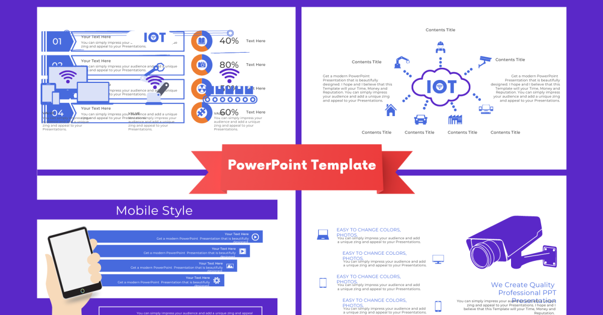 Presentación de Infografía IOT - Plantilla de PowerPoint