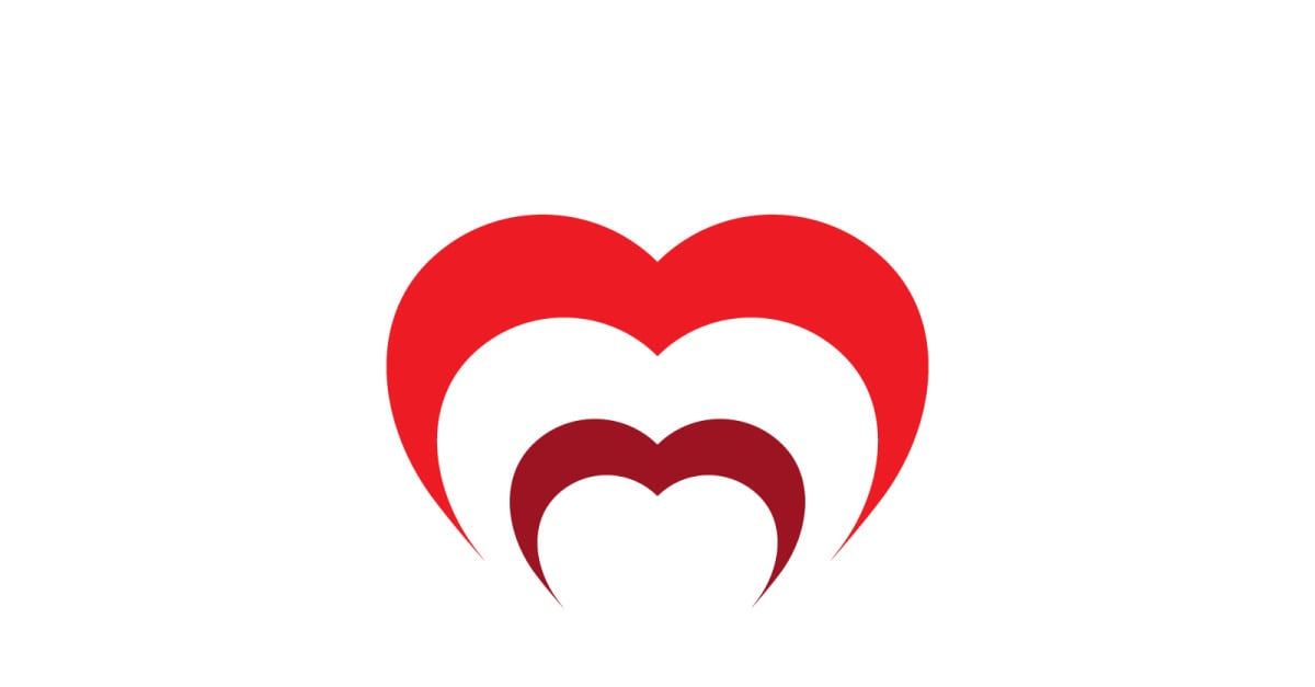 Amor corazón logo y símbolo vector V1 - TemplateMonster