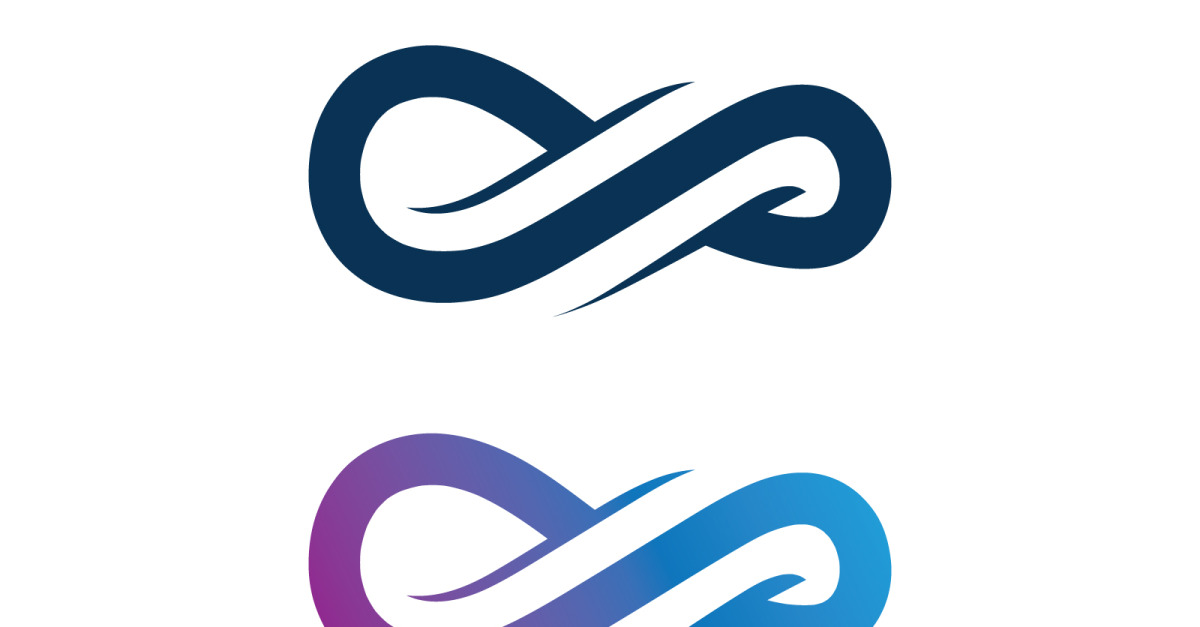 Design de modelo de vetor de ícone infinito V2