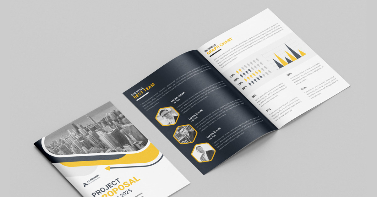 Business Project Proposal Layout and Business Brochure Template