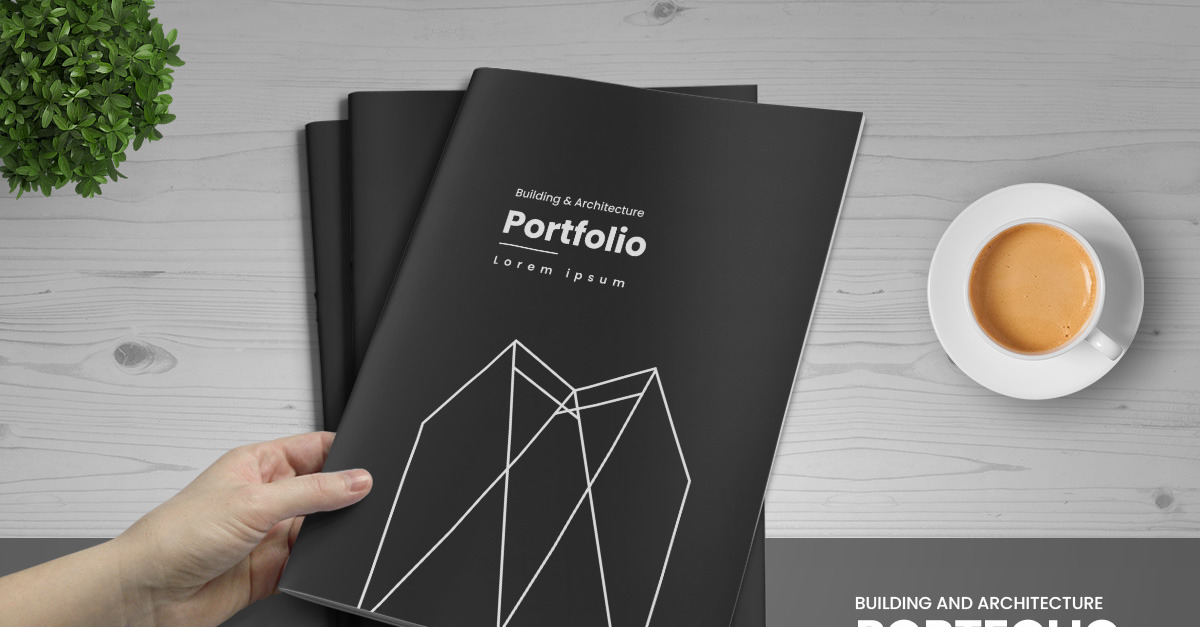 Building and architecture portfolio template and Brand guideline template design