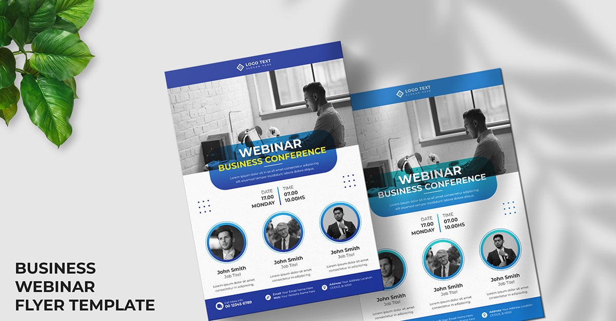Corporate Webinar Business Conference Flyer Layout