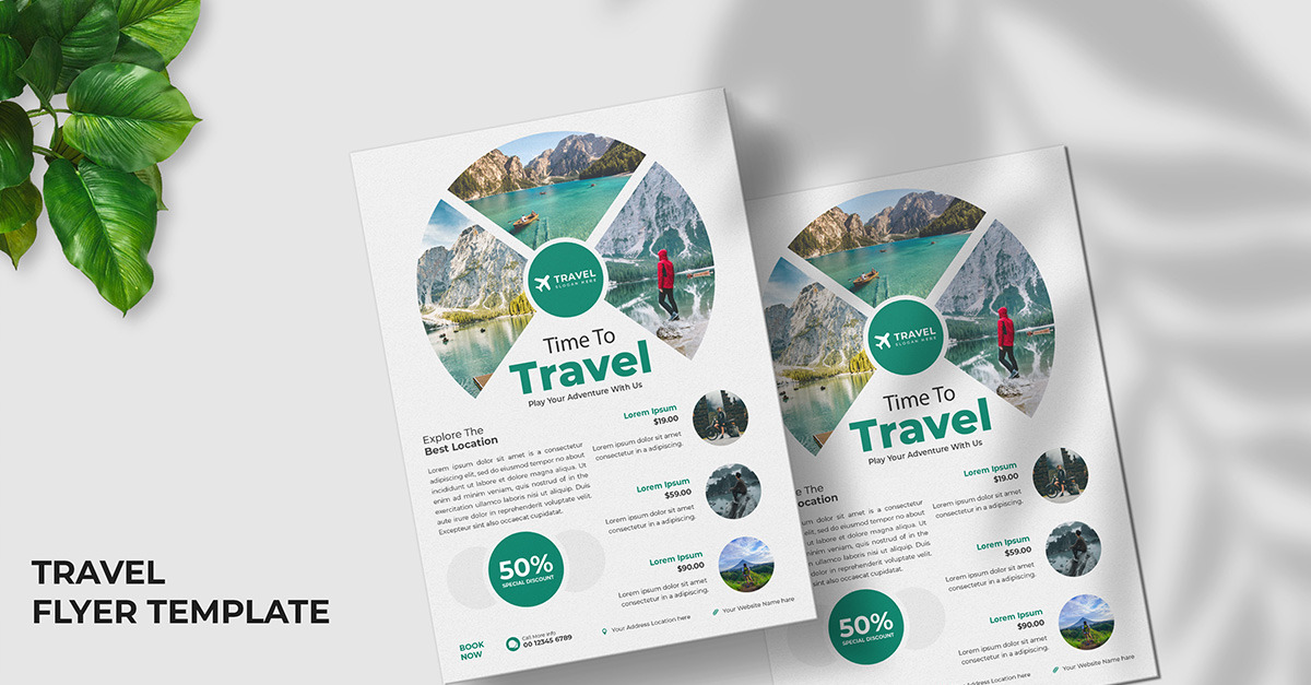 Creative Holiday Travel Flyer Design and Adventure World Travel Square ...