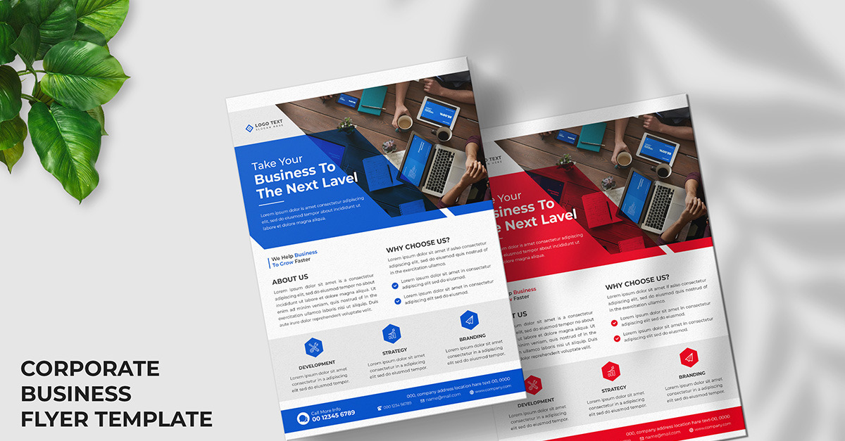 Modèle de Flyer d'entreprise moderne et conception de Flyer d'agence de ...