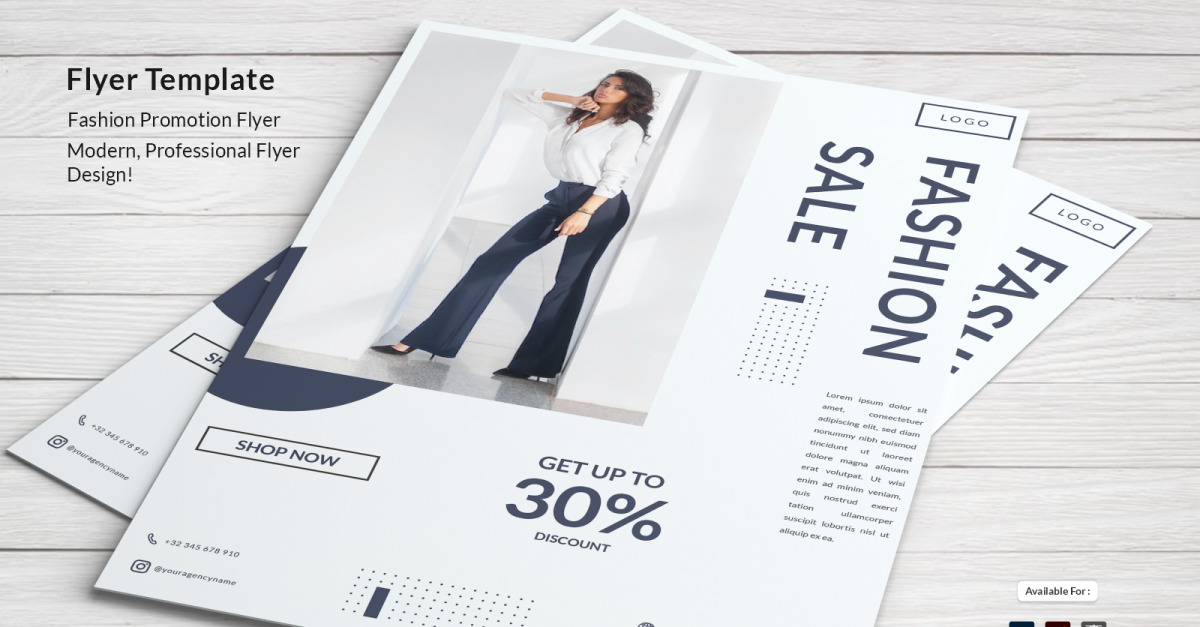 Fashion Flyer Design Template #309302 - TemplateMonster