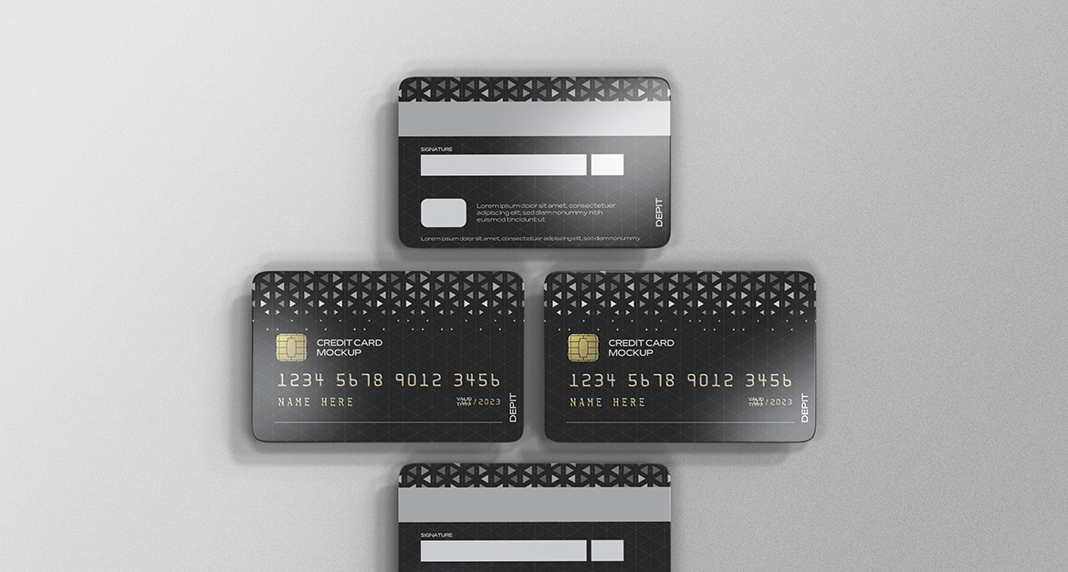 Credit Card or Debit Card Mockup PSD Template Vol 11
