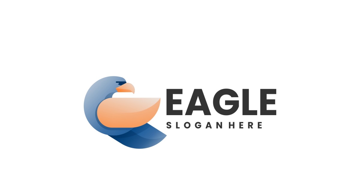 Modèle de logo coloré dégradé daigle 1 - TemplateMonster