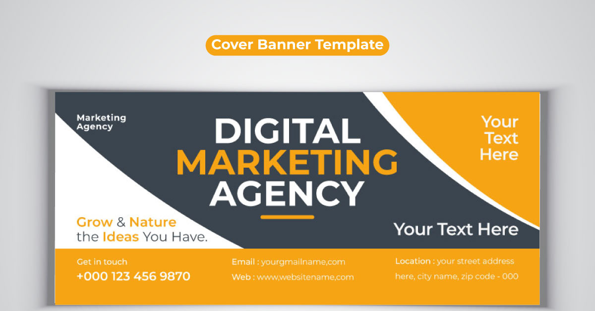Facebook Cover Business Banner Design Vector Template