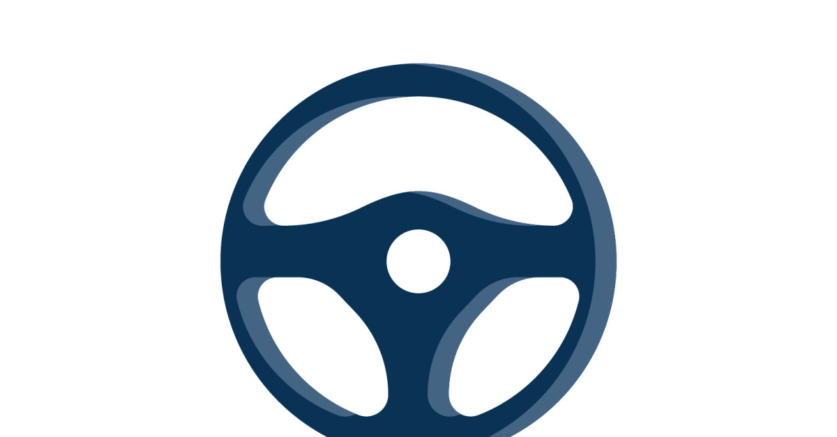 Car steering wheel logo illustration vector V2