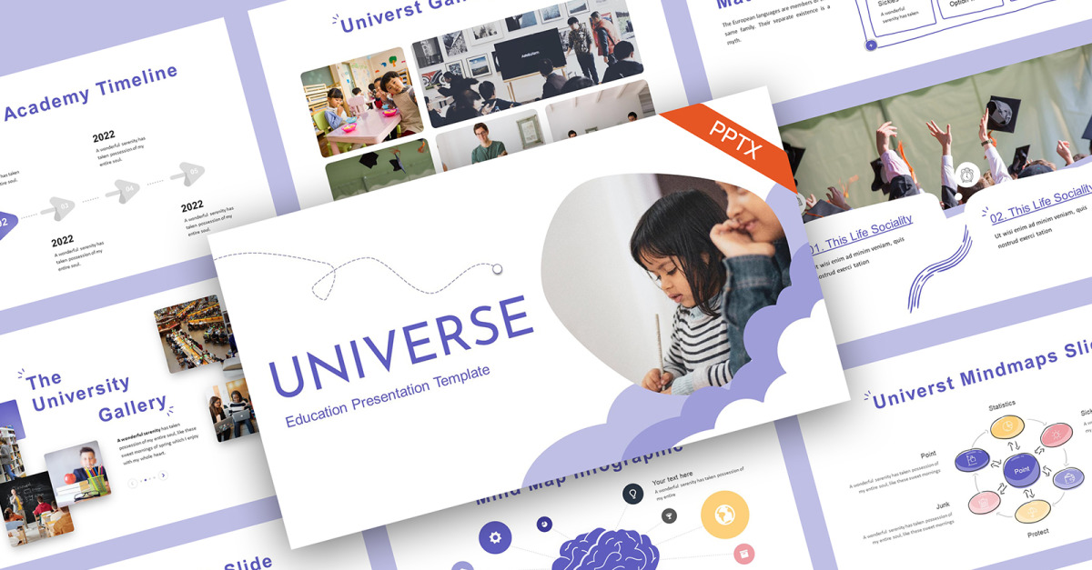 Modèle PowerPoint de formation créative à l'univers