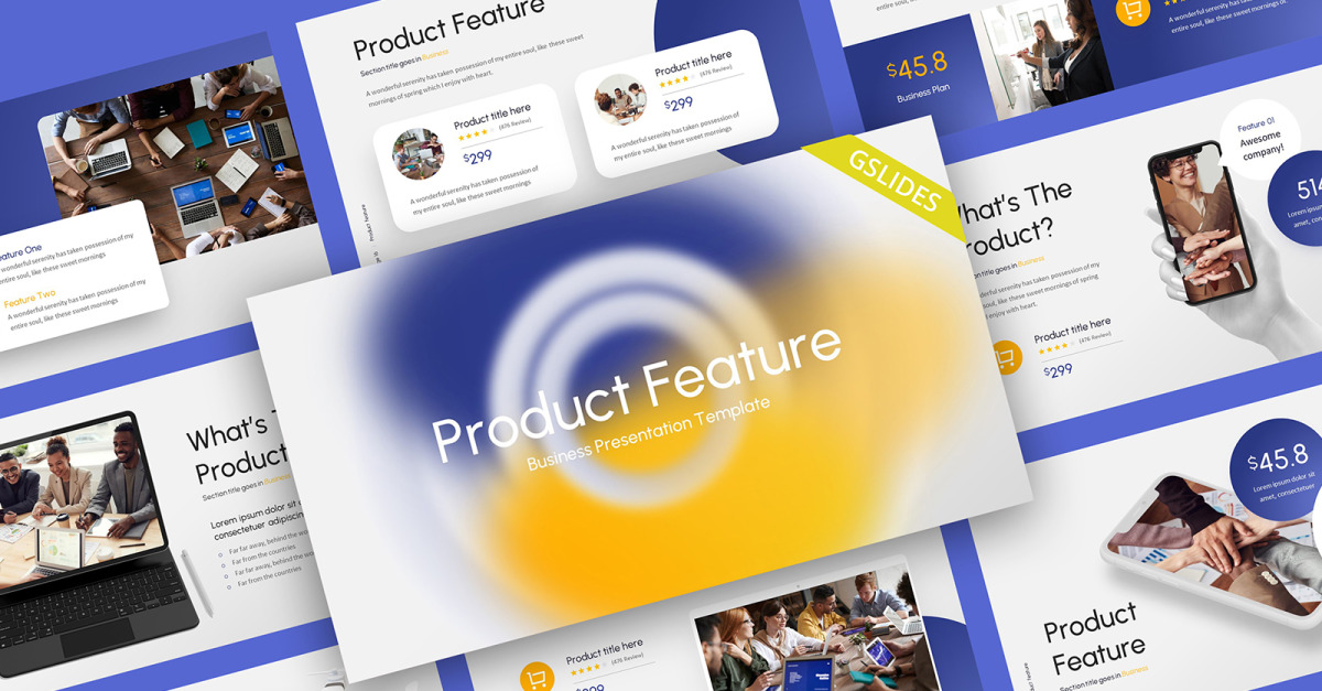 Produktfunktion Professionelle Google Slides-Vorlage