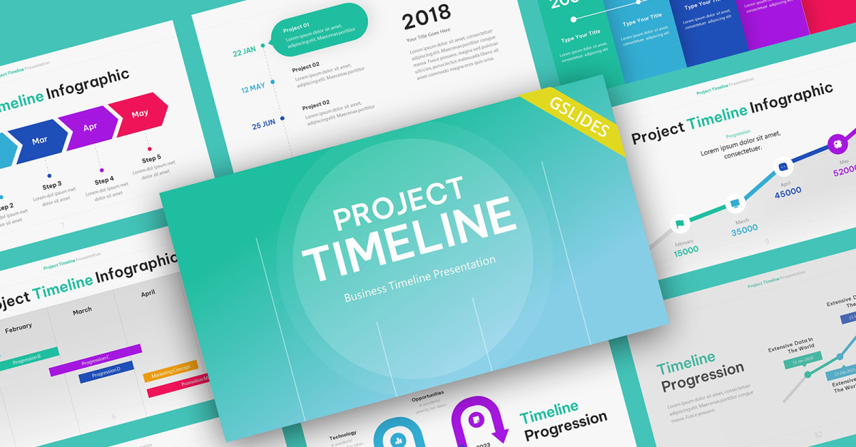 Project Timeline Professionelle Google Slides-Vorlage