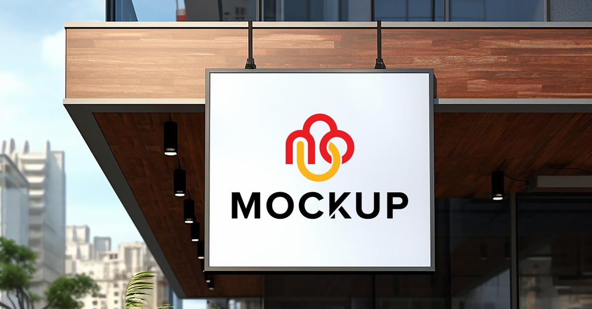 Square Billboard Mockup Design #310065 - TemplateMonster