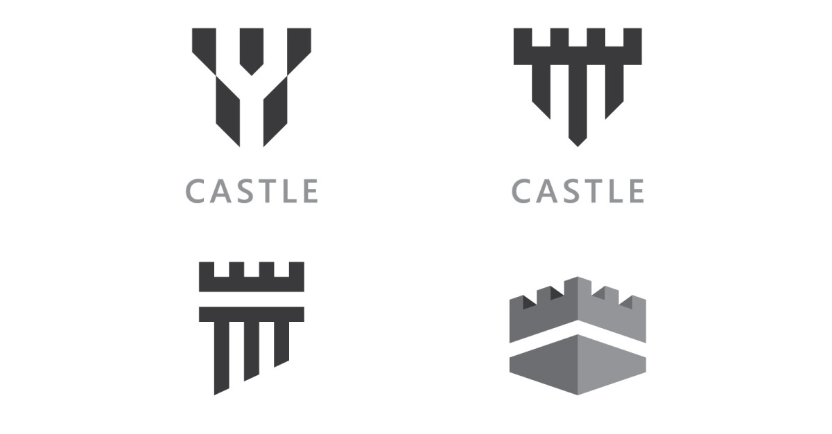 Castle vector Logo icon Template vector Design V5