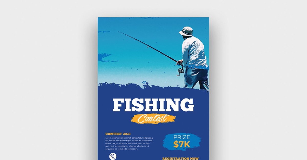 Modelo de Design de Folheto de Pesca v3 - TemplateMonster