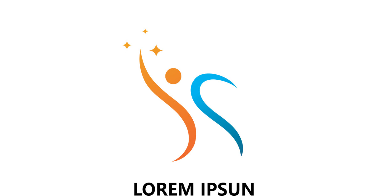 Successful people Logo reaching for the stars vector template V5