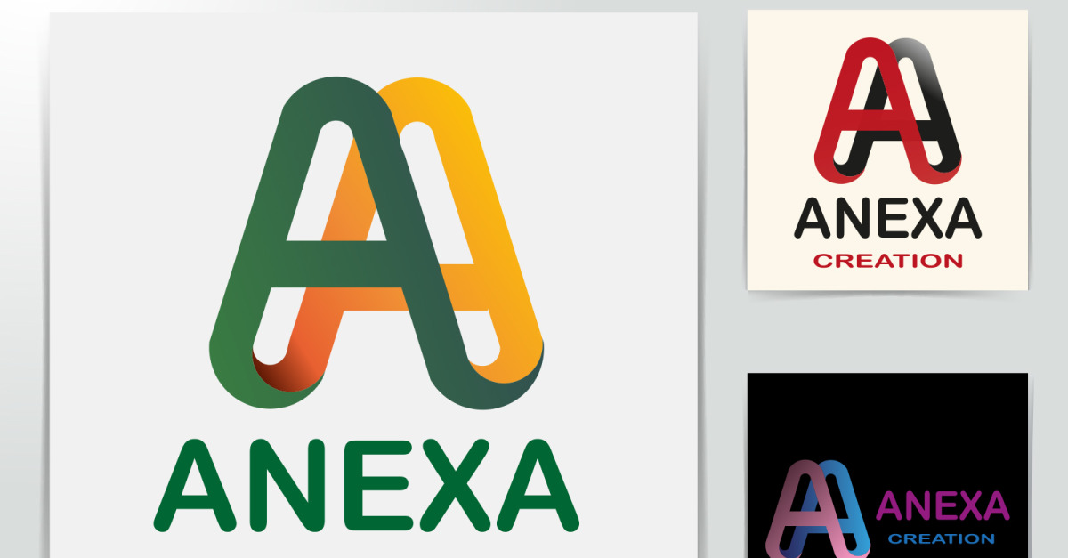 Anexa Création Un modèle de logo de lettre - TemplateMonster