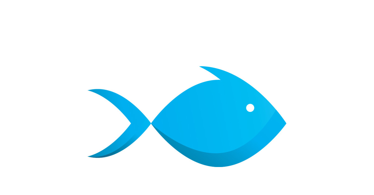 Balık logosu simge vektör simgesi V1 - TemplateMonster