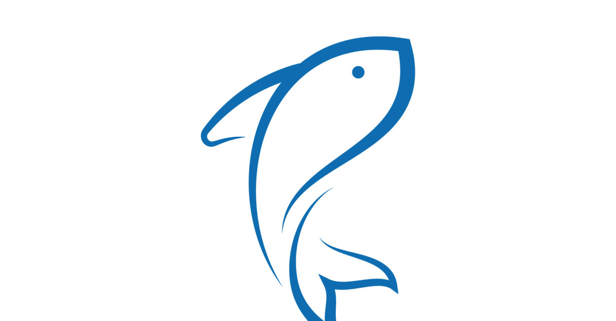 Balık logosu simge vektör simgesi V3 - TemplateMonster