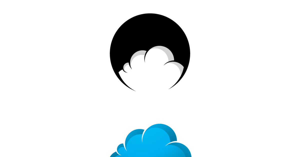 Abstract cloud logo icon vector template design V2