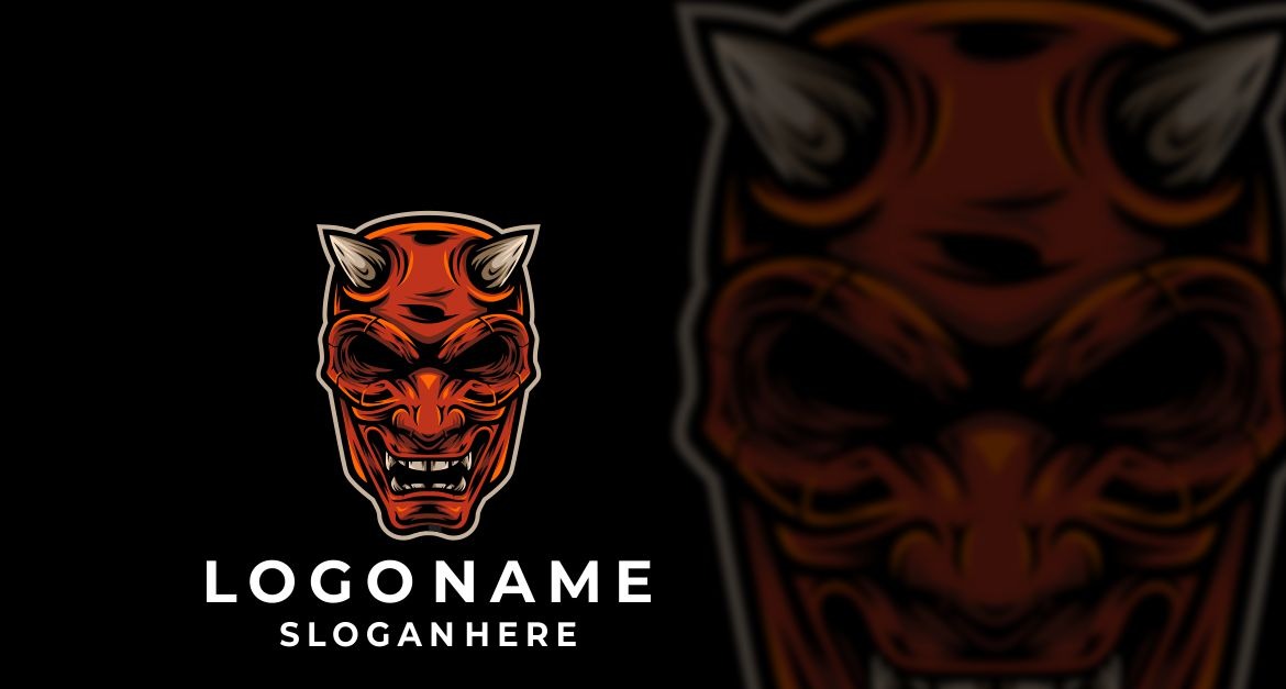Demon Mask Graphic Logo Design #310447 - TemplateMonster