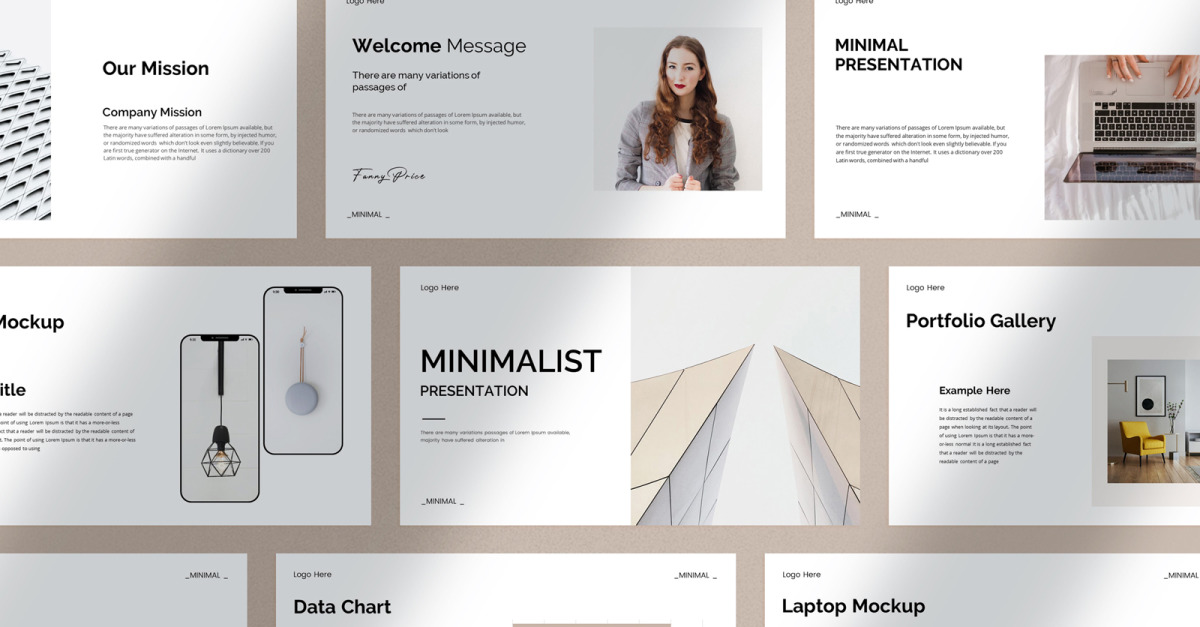 Modèle de présentation propre minimal - TemplateMonster