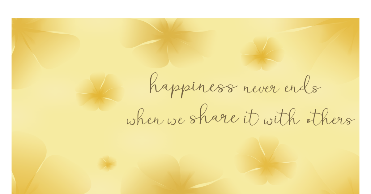 Yellow Background with Inspirational Message About Happiness