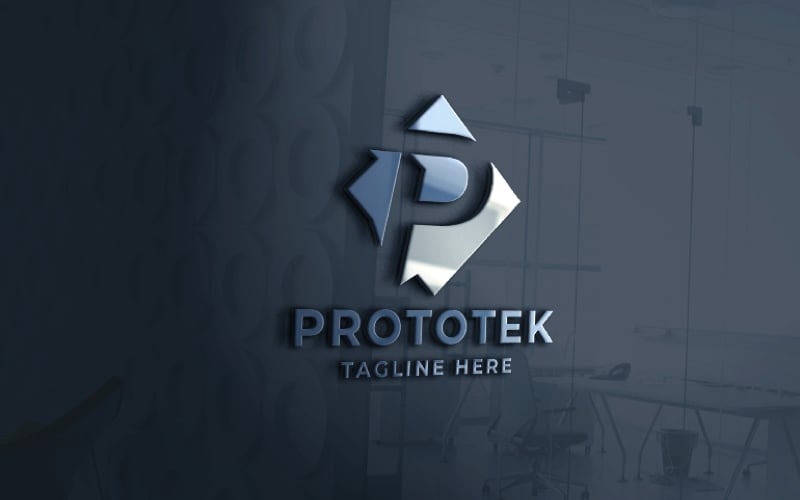 Plantilla Prototek Letter P Logo Pro - TemplateMonster