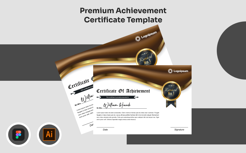 Modèle de certificat de réussite premium - TemplateMonster