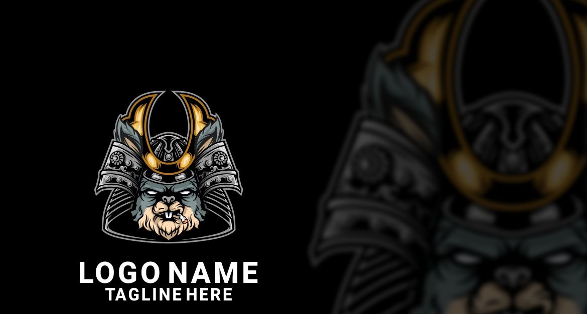 Rabbit Samurai Graphic Logo Design #310754 - TemplateMonster