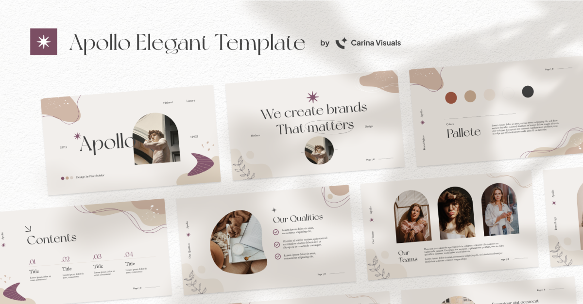 Apollo elegante modello PowerPoint minimo - TemplateMonster