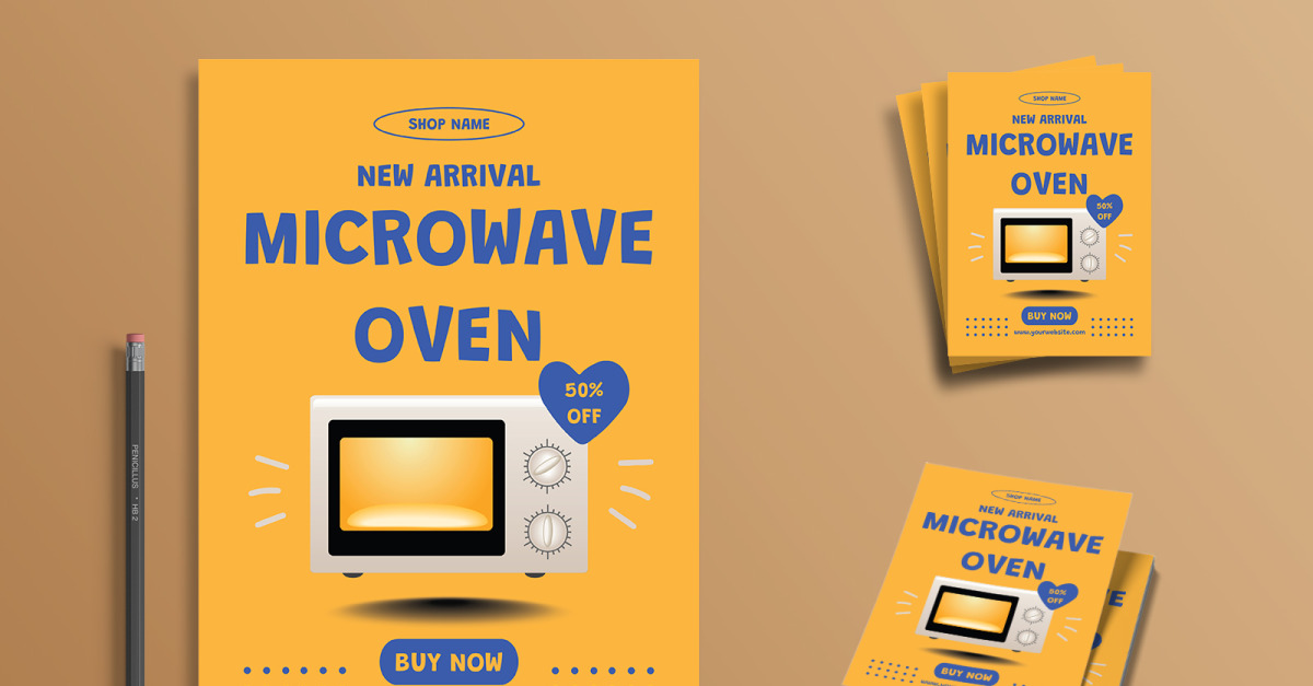 New Arrival Microwave Oven Flyer #310914 - TemplateMonster