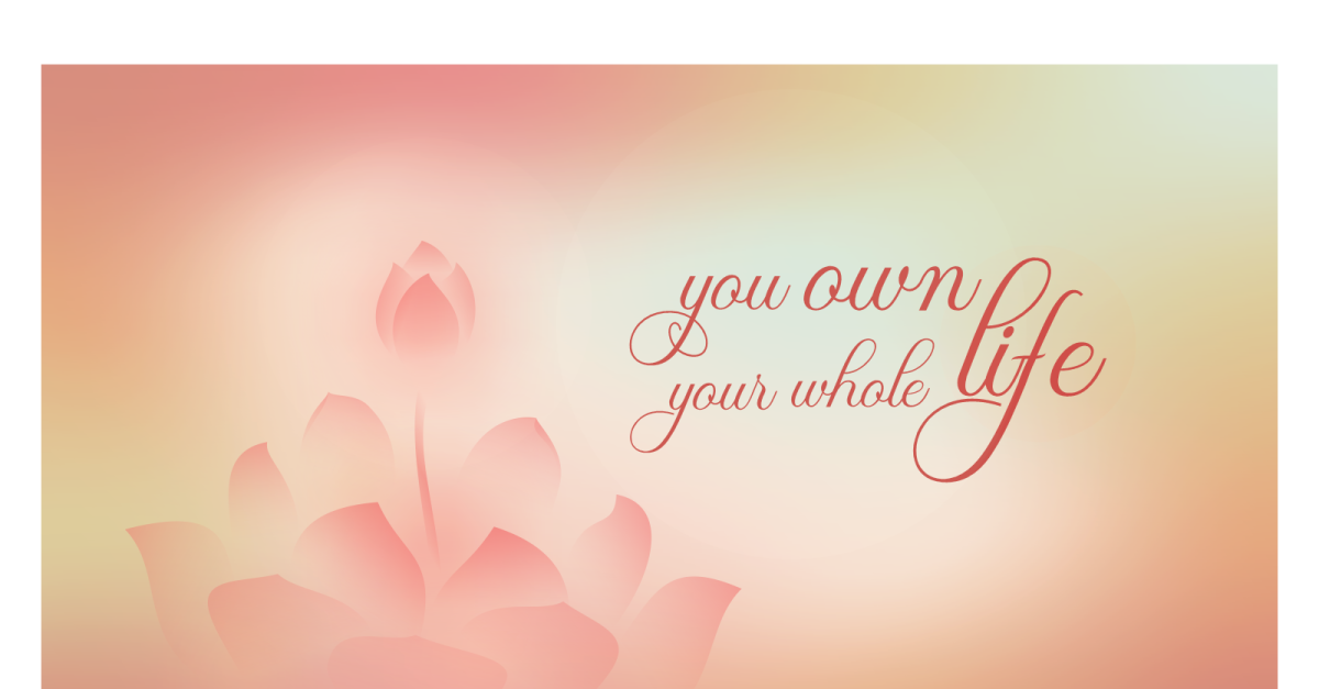 Red Gradient Background Image with Lotus and Inspirational Message