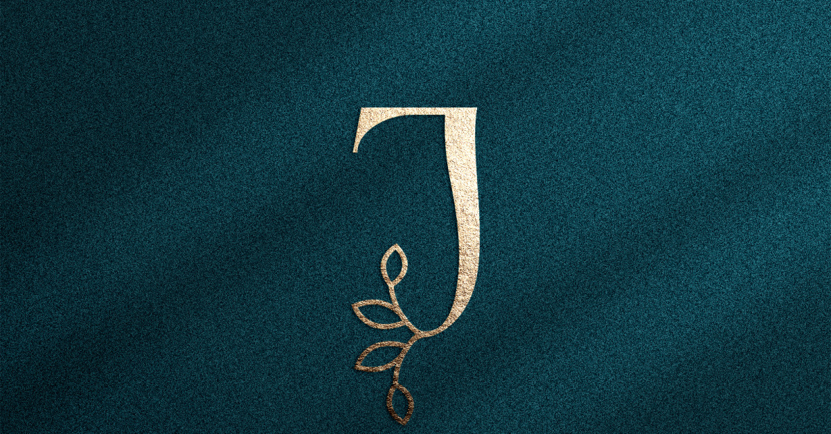 Rose Gold Nature Leaf Crown Beauty Logo J - TemplateMonster