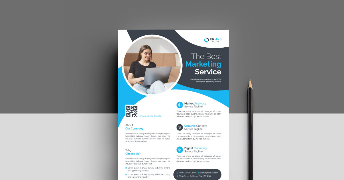 Creative and abstract Business Flyer Template