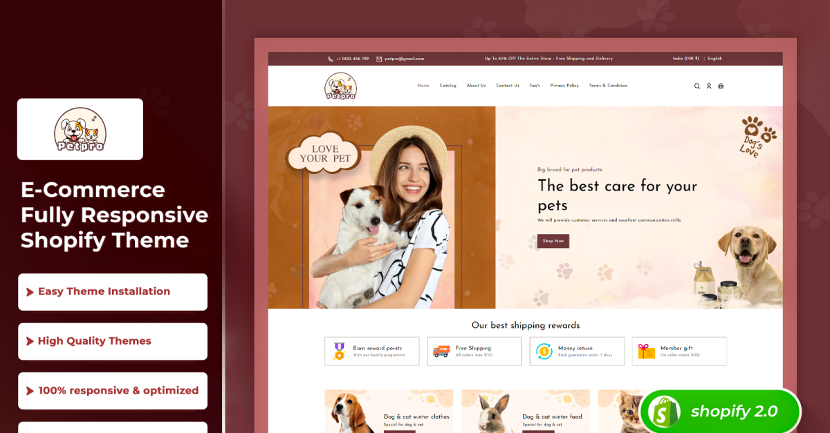 Petpro - Tema de Shopify 2.0 para tienda de accesorios y alimentos premium para animales ...