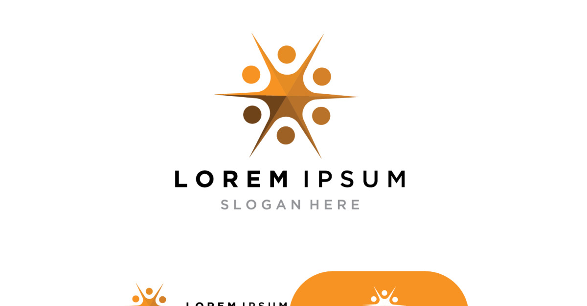 Gente estrella éxito logotipo símbolo vector v2