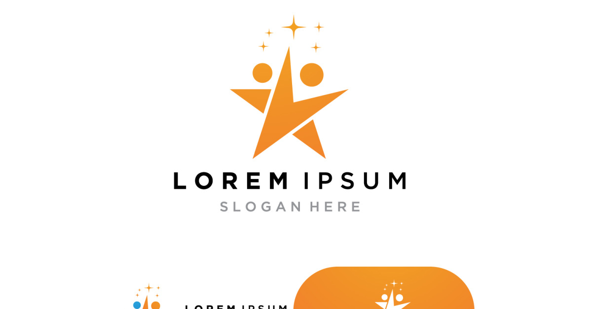 İnsanlar yıldız başarı logo simge vektör v1 - TemplateMonster
